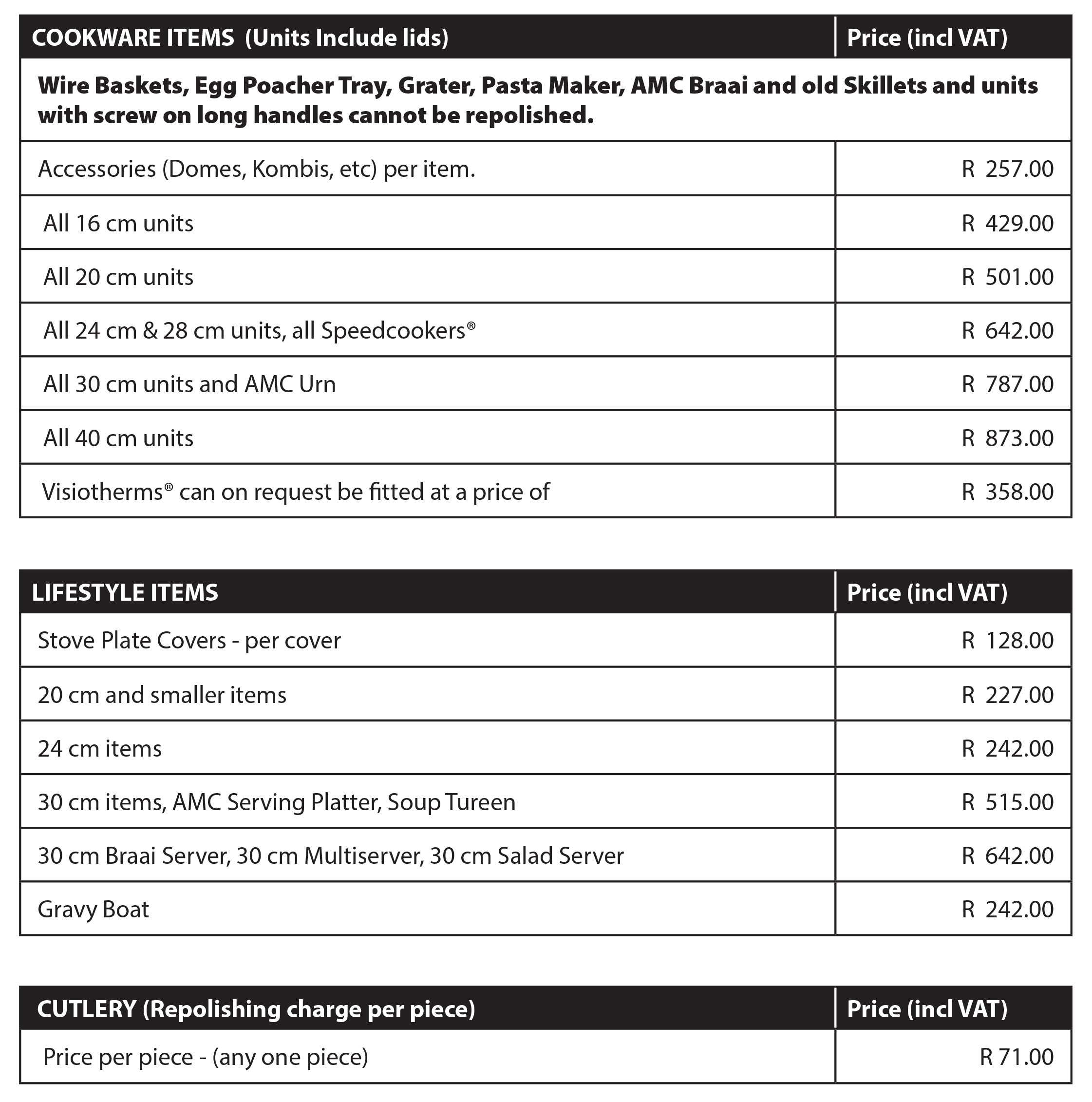 Our Repolishing Service | AMC At Your Service | AMC Cookware