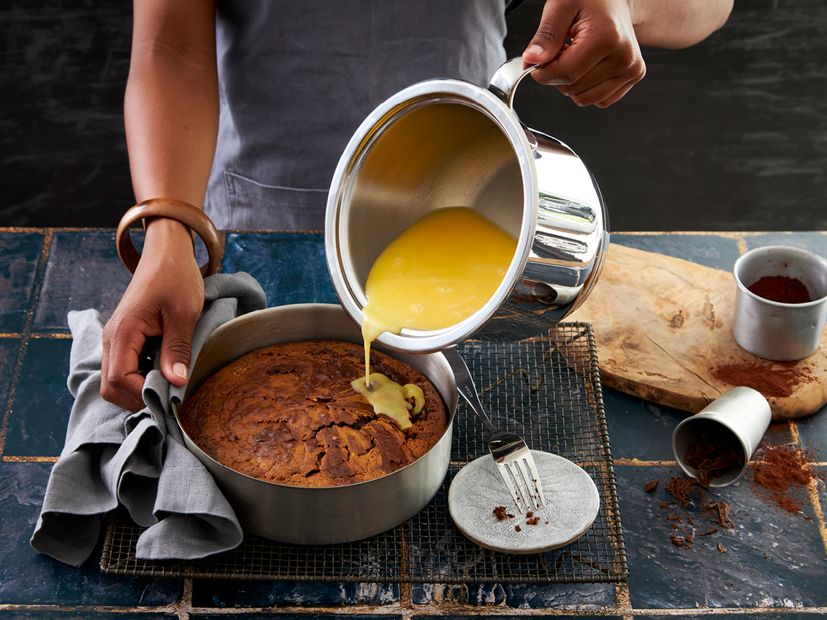 MARBLED CHOCOLATE MALVA PUDDING | Festive foods Recipes | AMC Cookware