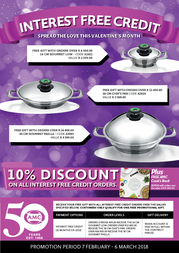 AMC | Interest Free Credit Promotion